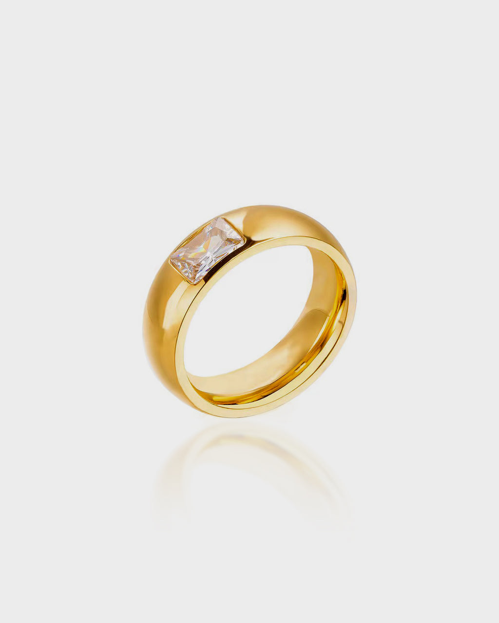 Signature Ring – 18K Gold Plated Minimal Stacking Ring | Queen and Co ...